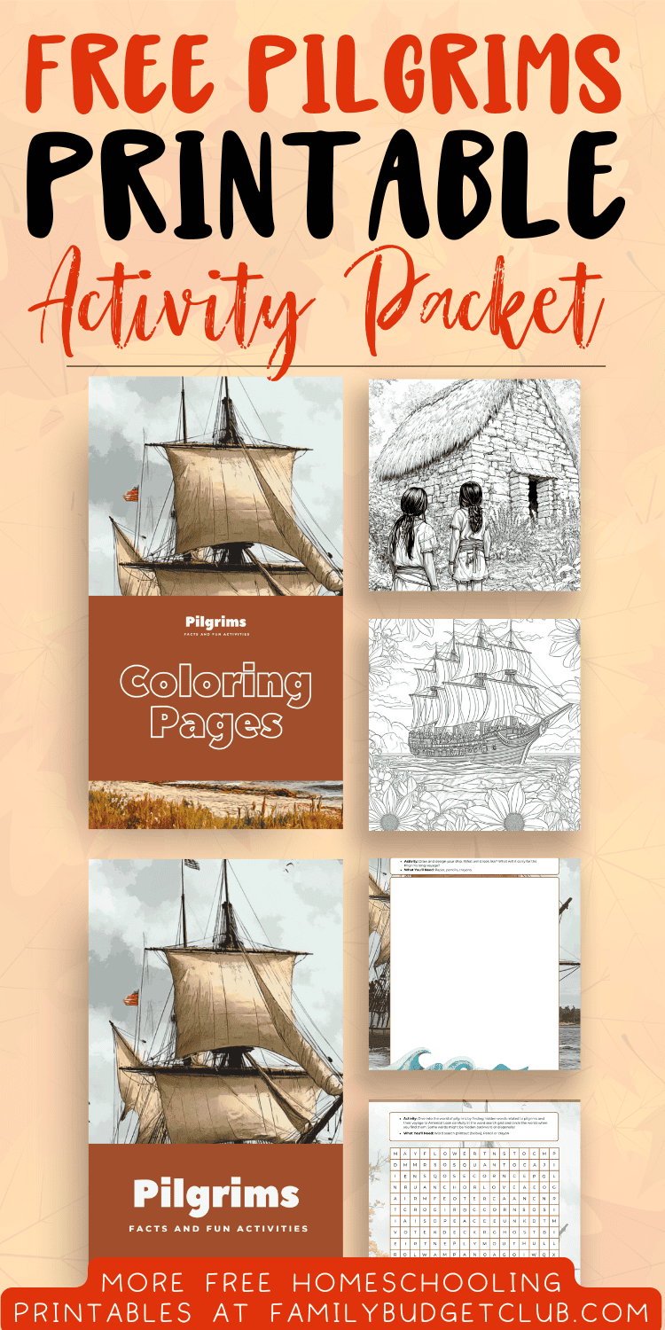 Pilgrims Activity and Facts Free Printable Worksheets - Family Budget Club